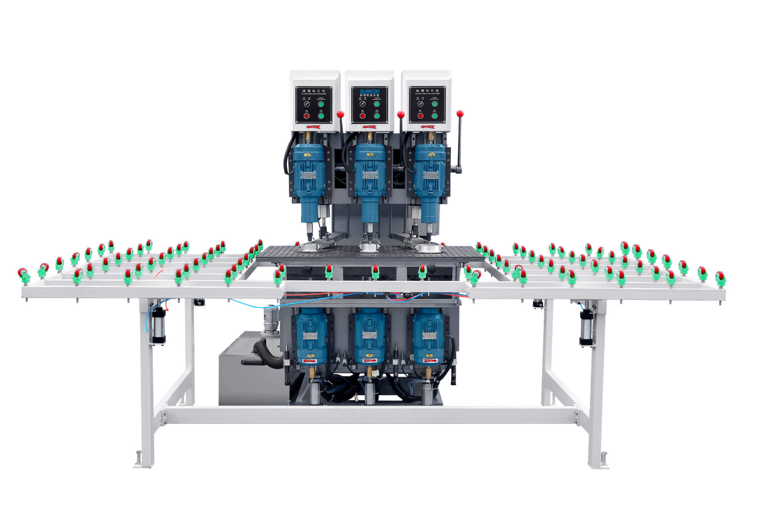 Three-Head Glass Drilling Machine - Sangeo Equipments and Workshop ...